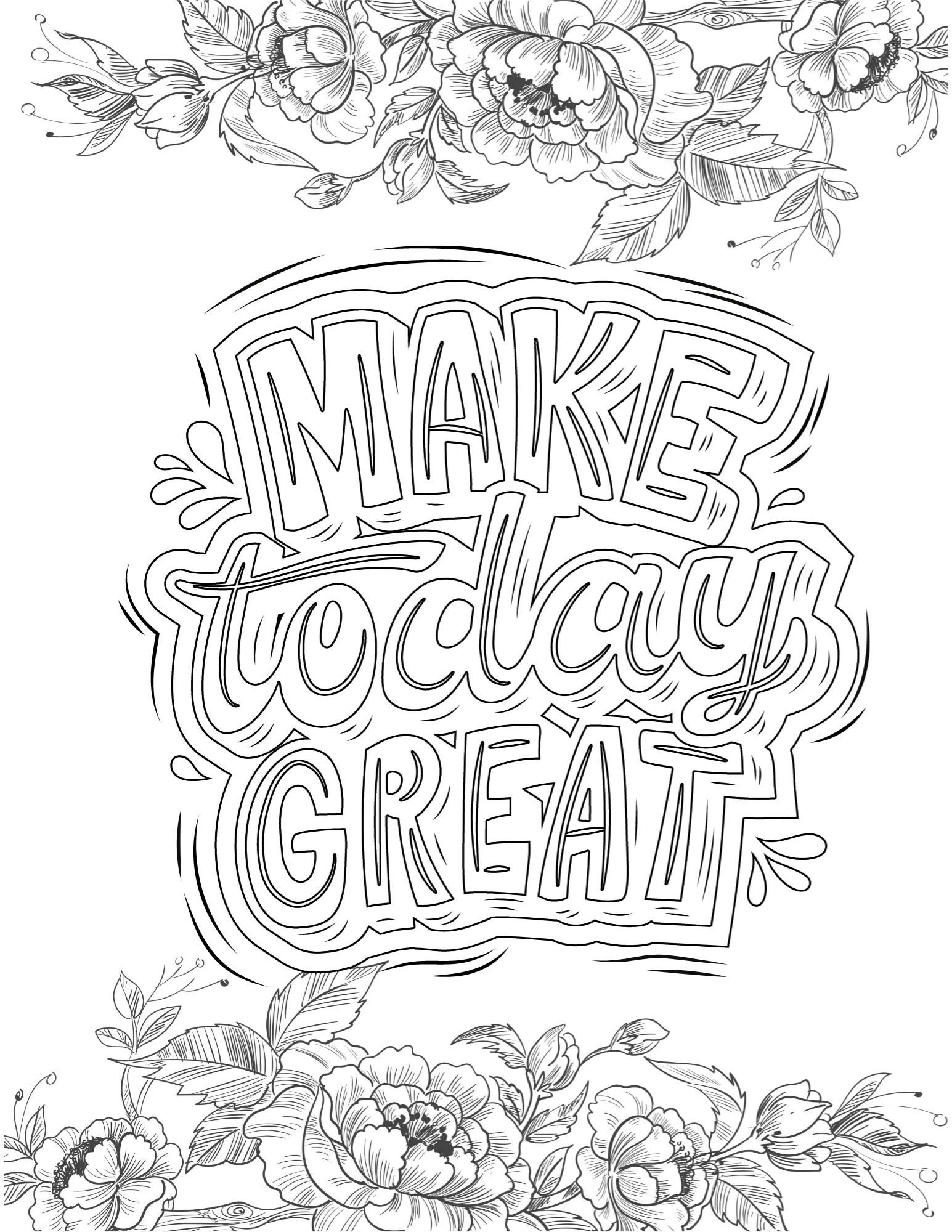 Digital Affirmation Coloring Pages/book Printable Pages-amazing ...