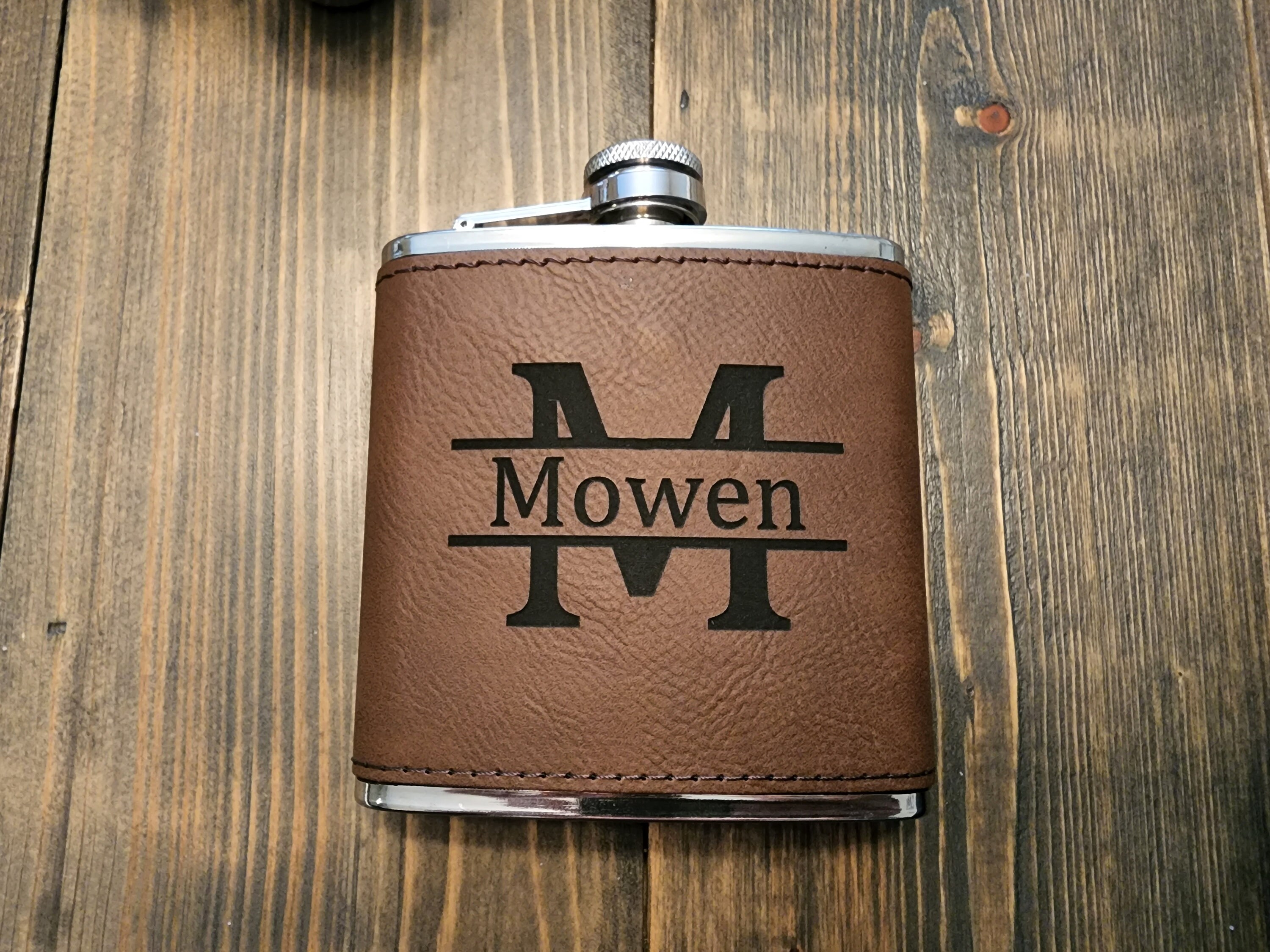 Flask Set Leather Wrapped in Box - Etsy
