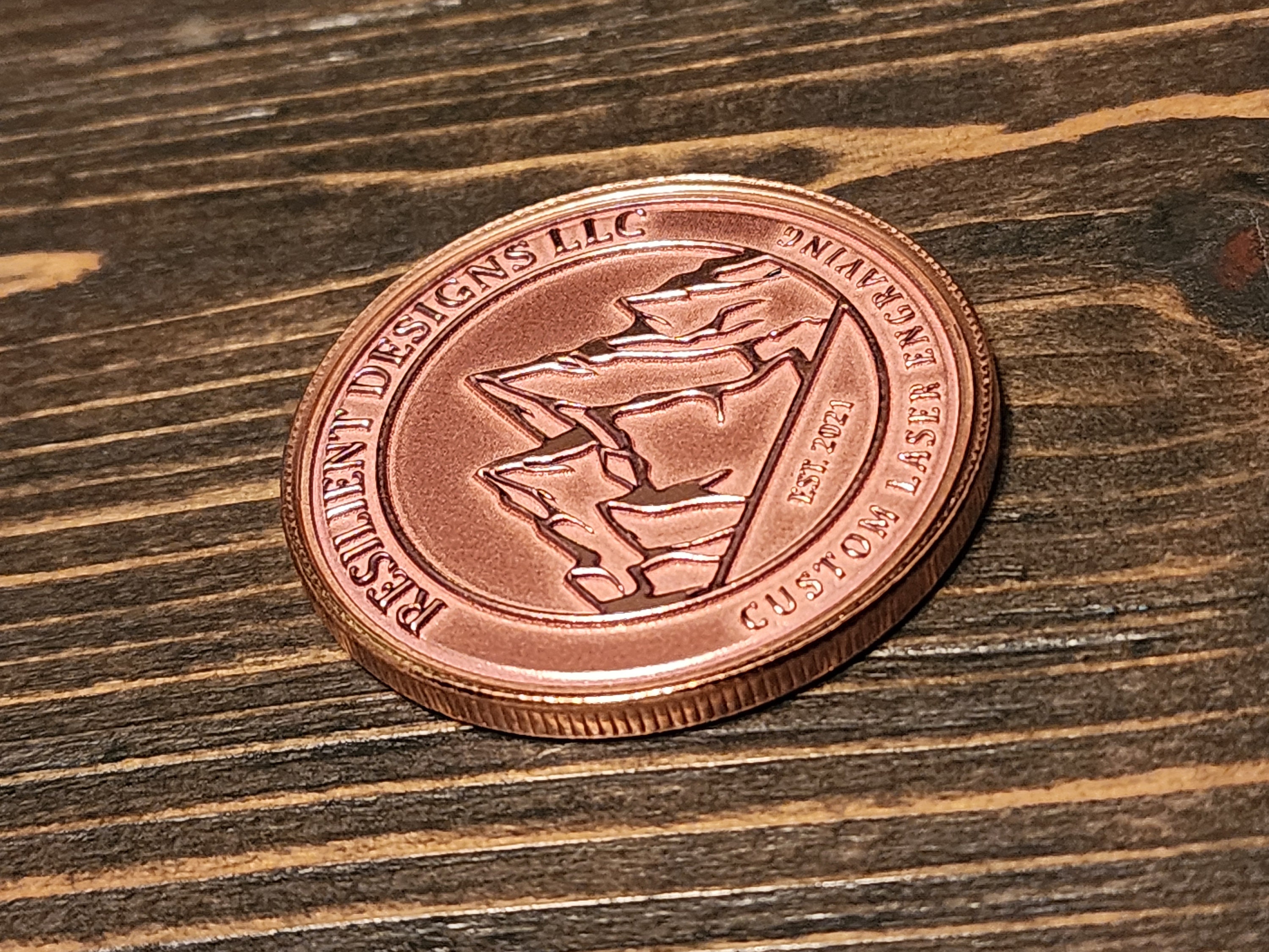 Custom Engraved Copper Challenge Coin - Etsy