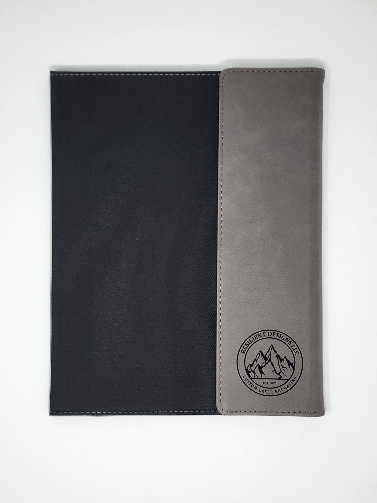 Custom Engraved Canvas Leather Notepad Portfolio Journal - Etsy
