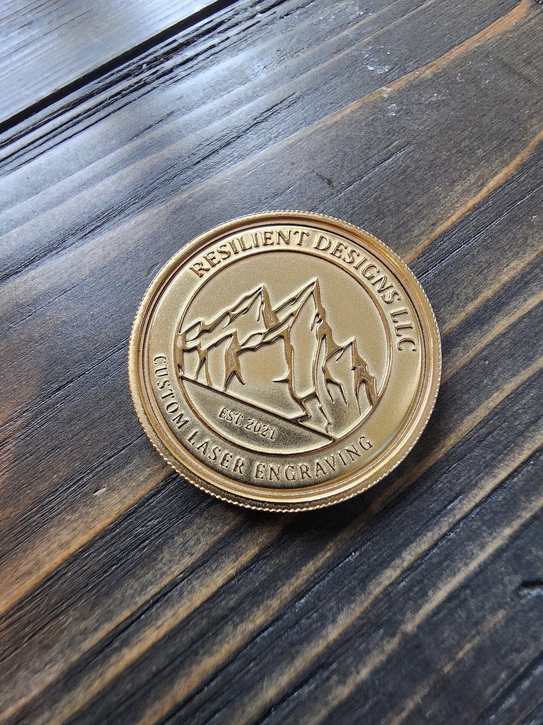 Custom Engraved Brass Challenge Coin - Etsy
