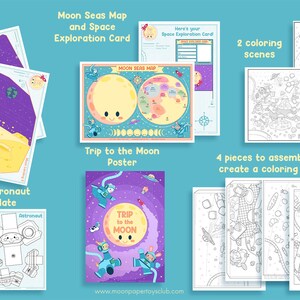 Trip to the Moon Paper Toy Kit - Etsy