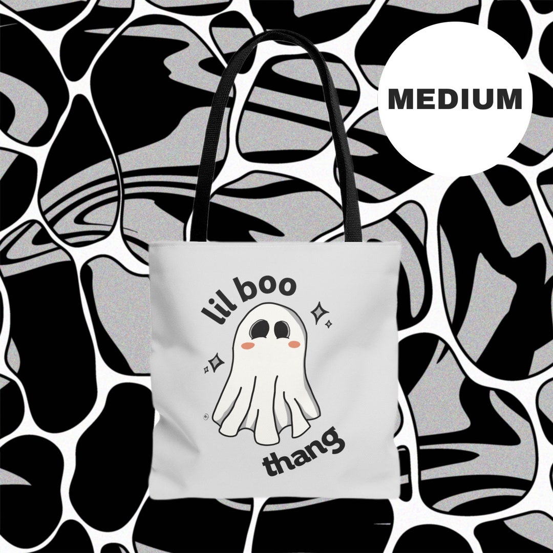 Spooky Season 'lil Boo Thang' Cute Ghost Tote Bag Halloween Essential ...