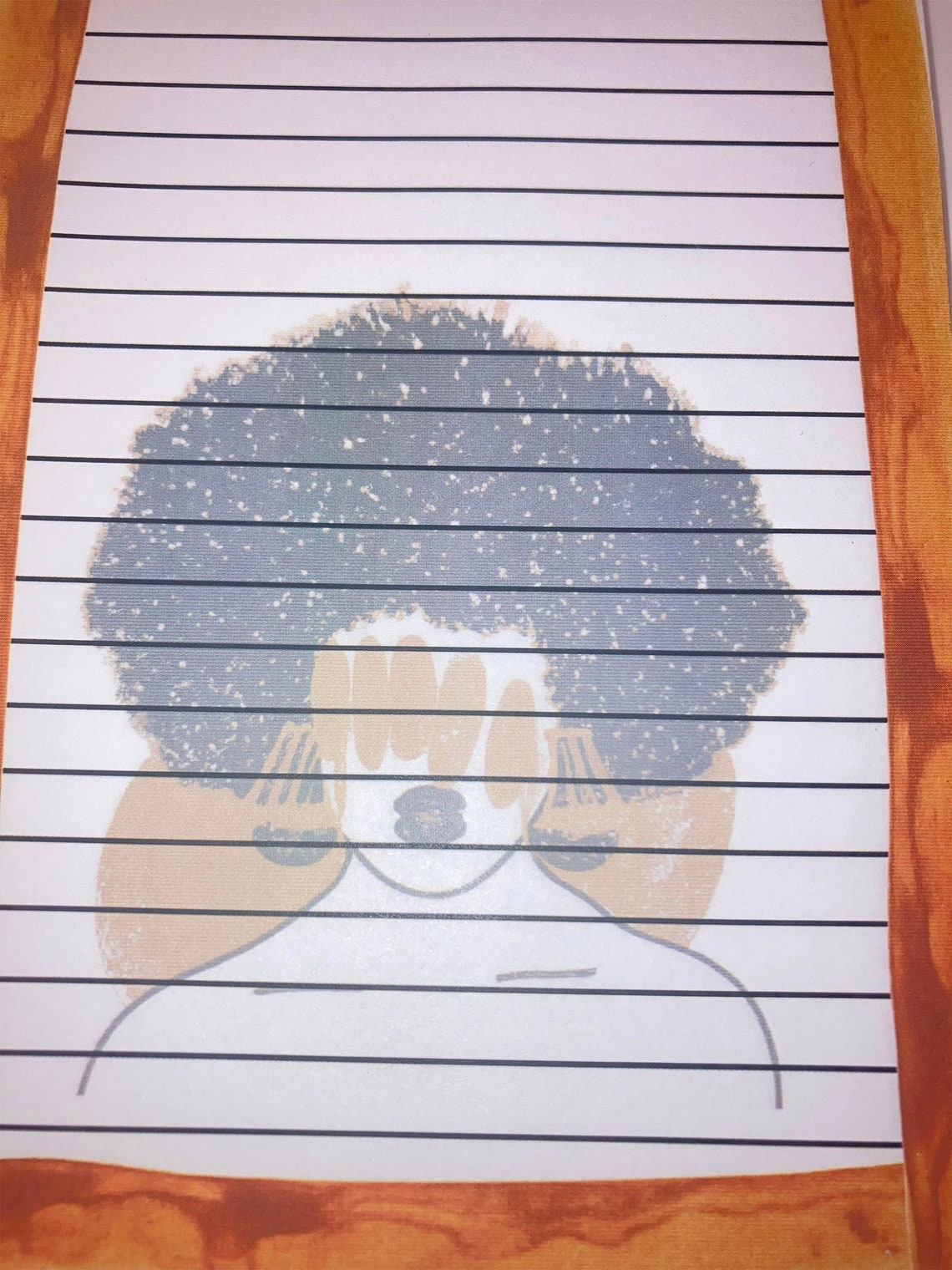 Black Queens Notepad Black Women Afro Notepad 5x7 Paper Note Stationery ...