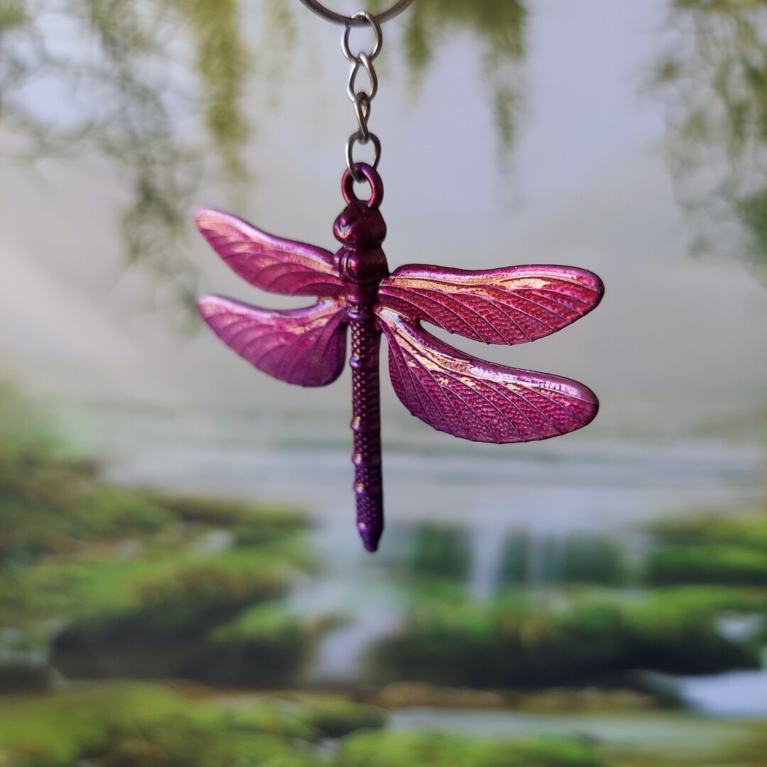 Dragonfly Wind Sail, Key Chain, Large Dragonfly Charm, Dragonfly Key ...