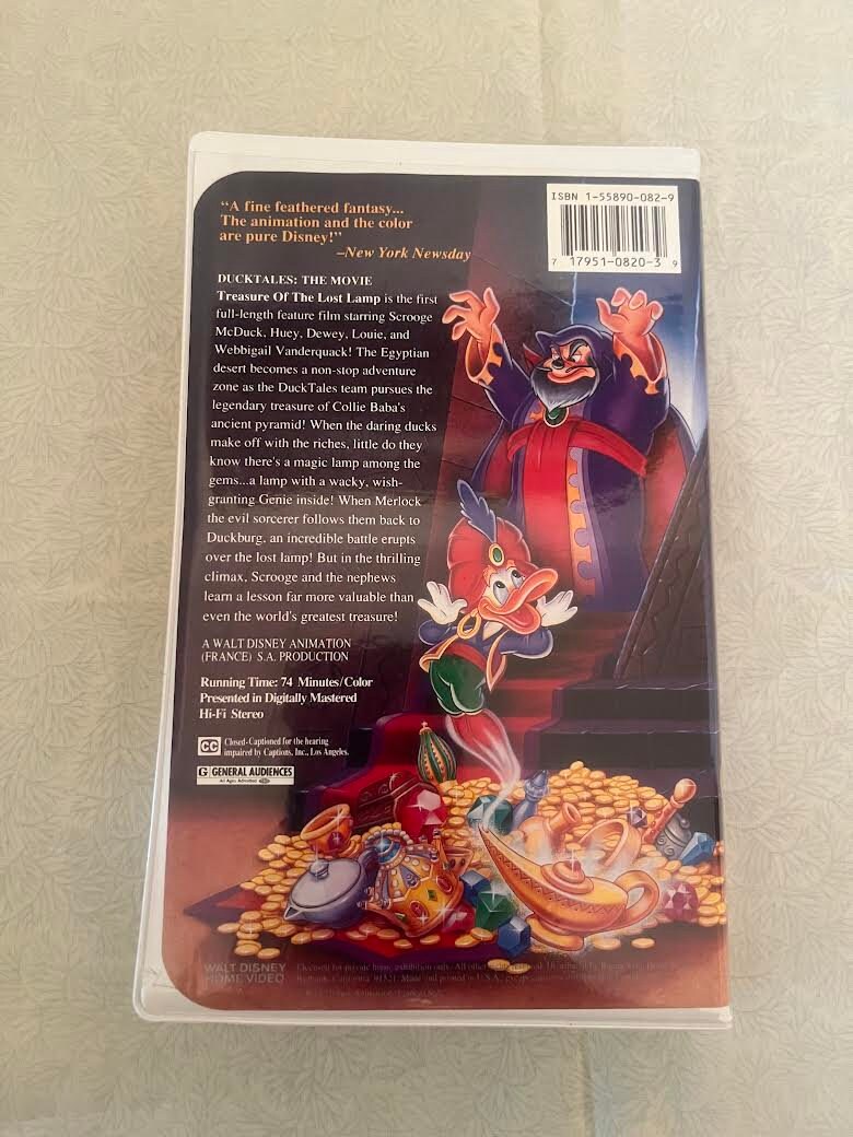 Walt Disney Duck Tales the Movie Treasure of the Lost Lamp VHS - Etsy