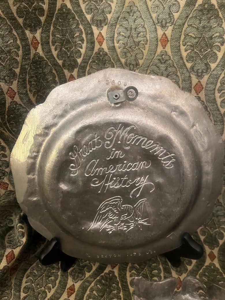 Sexton Great Moments in American History Pewter Plates and Candlestick ...