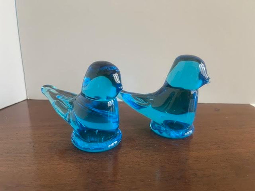 Ron Ray 1993 Blue Birds of Happiness Hand Blown Glass Figures - Etsy