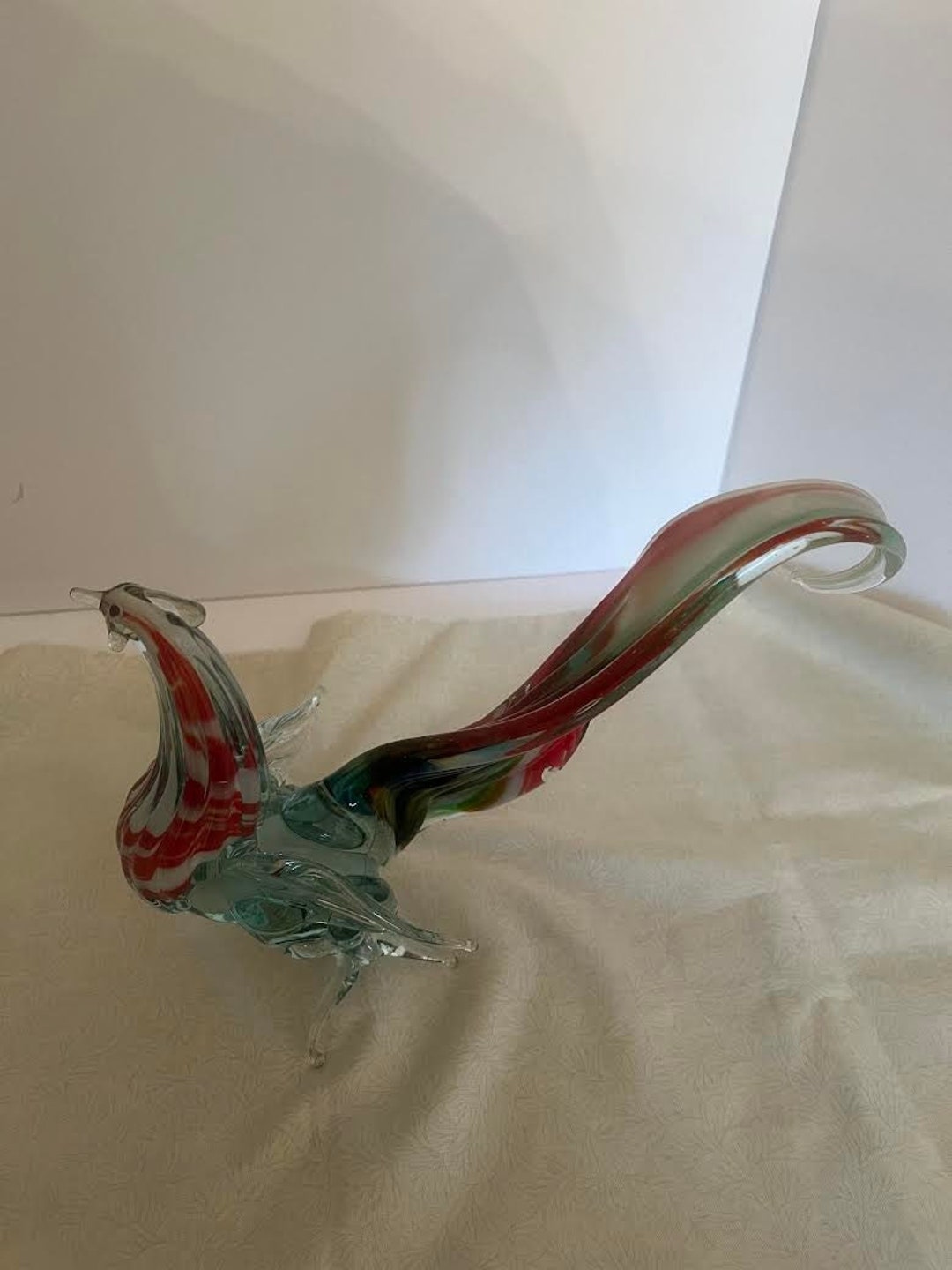 Vintage Hand Blown Glass Rooster - Etsy