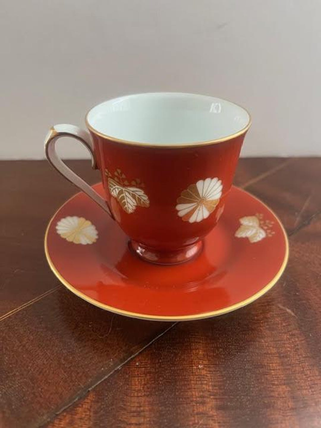 Red Danbury Mint Noritake Japan Cup and Saucer - Etsy