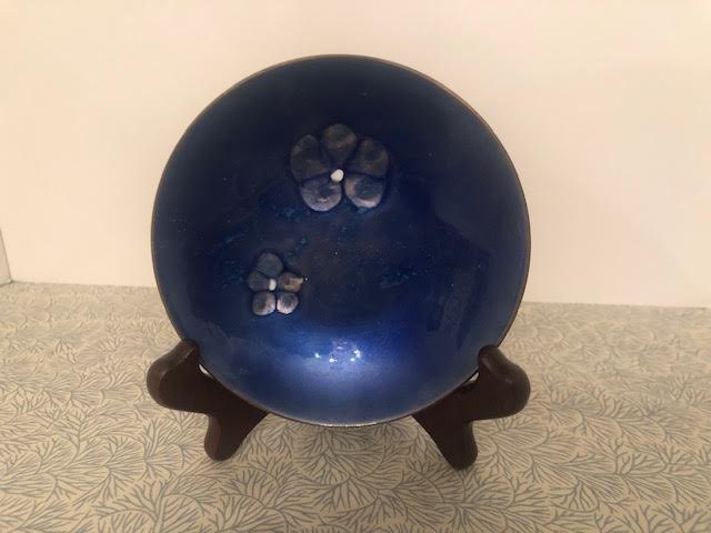 Handcrafted Bovano Blue Floral Plate - Etsy