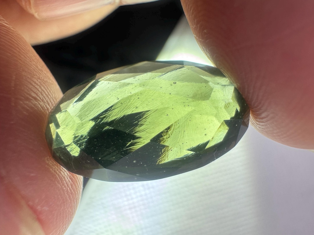 Authentic Moldavite Faceted Lovely Light Green Color, for Collection 12 ...