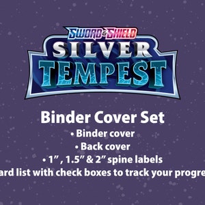 Sword & Shield | Silver Tempest - Binder Label Collection - Cover, Back ...