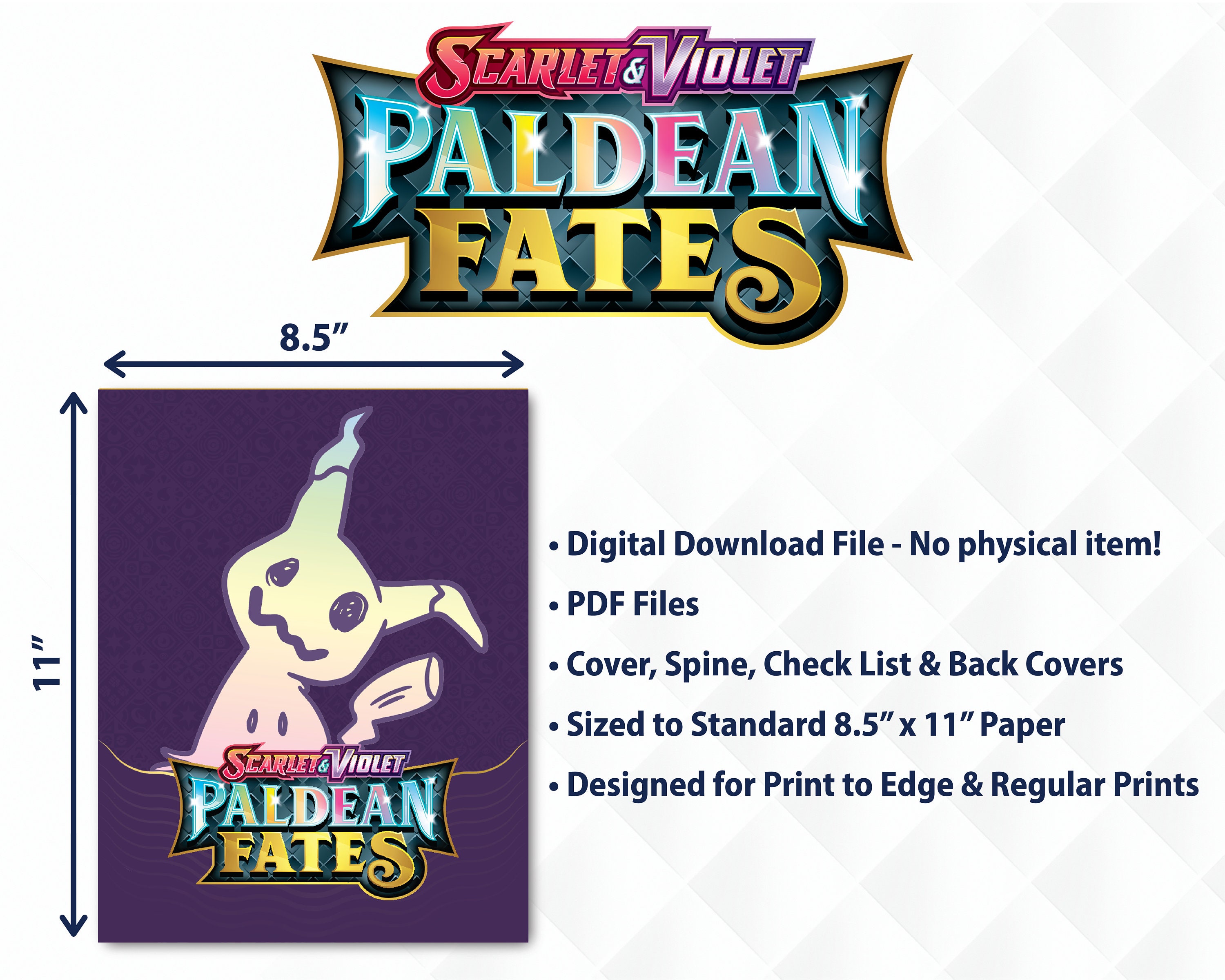 Scarlet & Violet | Paldean Fates - Binder Label Collection - Cover ...