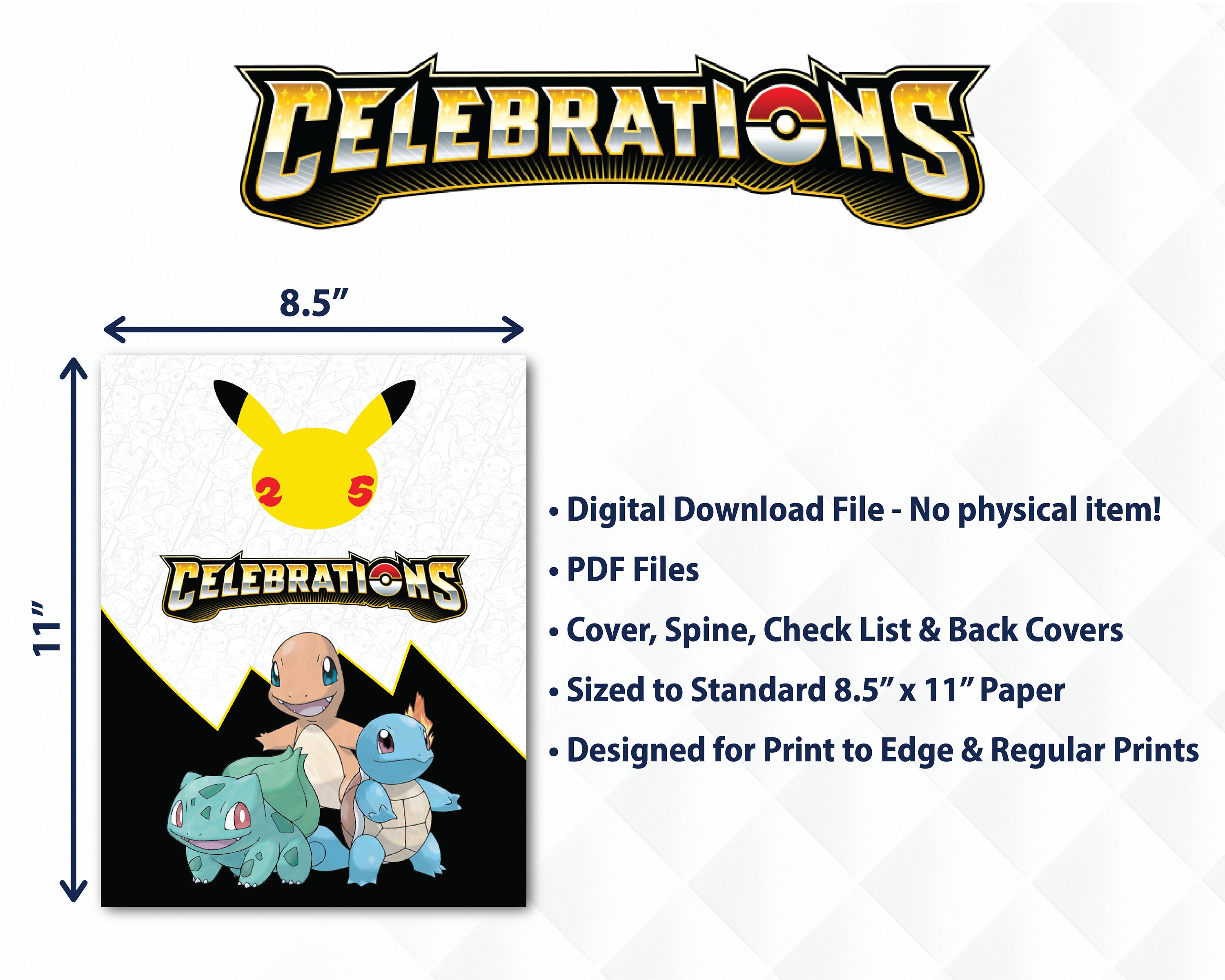 Sword & Shield | Celebrations - Binder Label Collection - Cover, Back ...