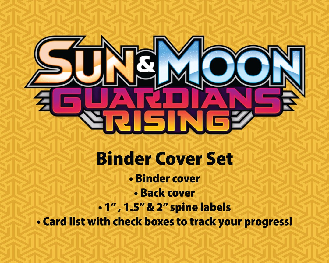 Sun & Moon | Guardians Rising - Binder Label Set - Cover, Back Cover ...