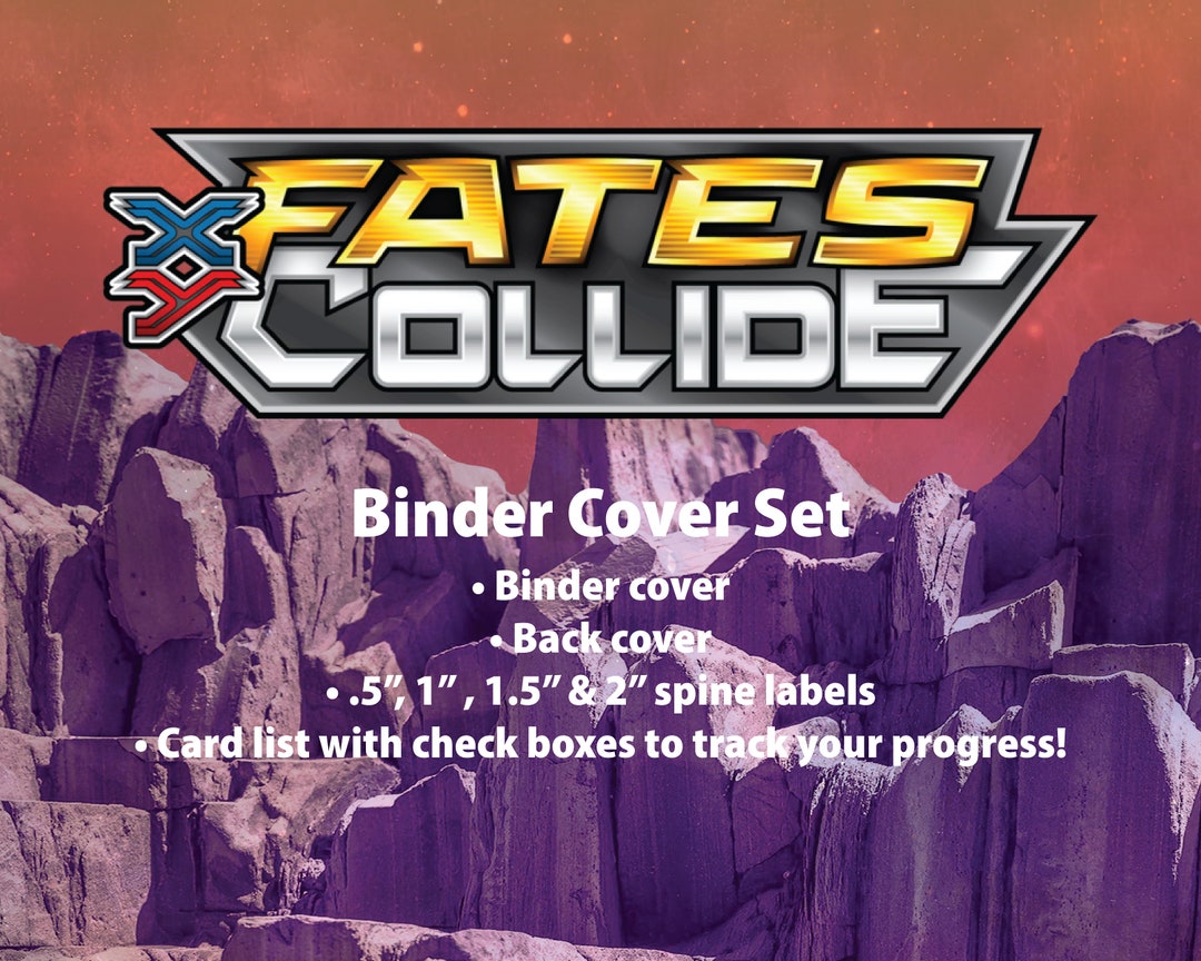 XY | Fates Collide - Binder Label Collection - Cover, Back Cover, Spine ...
