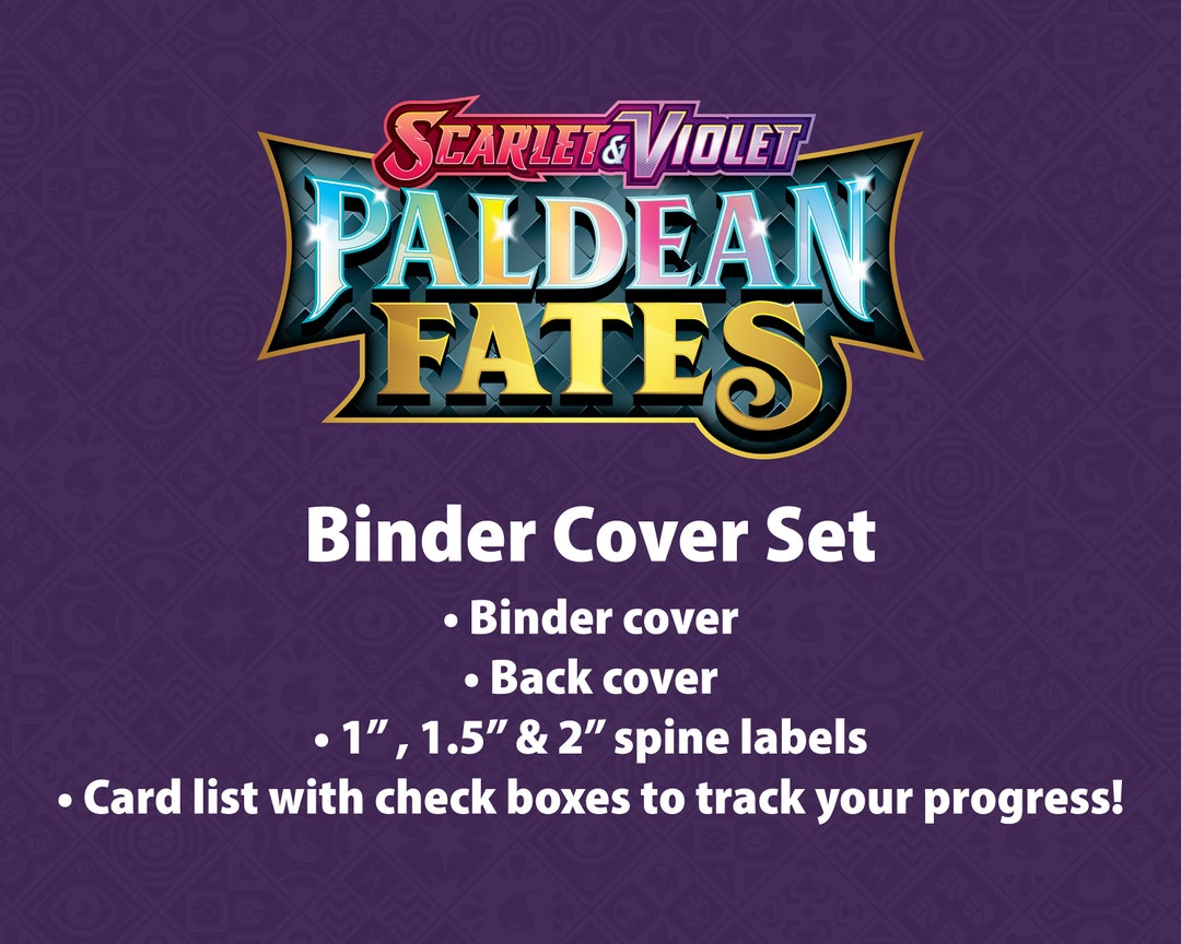 Scarlet & Violet | Paldean Fates - Binder Label Collection - Cover ...