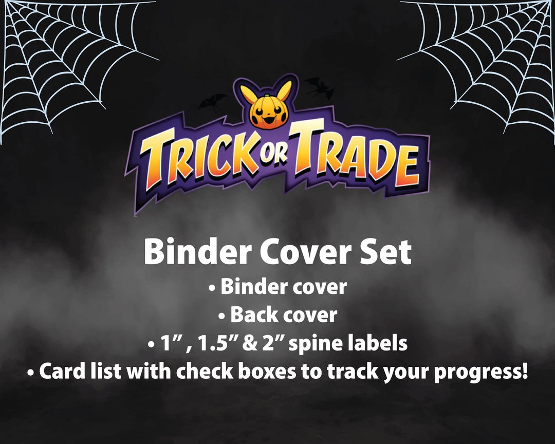 Pokemon Trick or Trade - Binder Label Collection - Cover, Back Cover ...