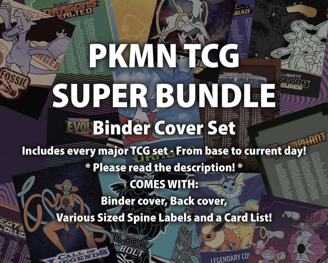 Pokemon TCG | SUPER BUNDLE | All 124+ Major Sets - Binder Label Set ...