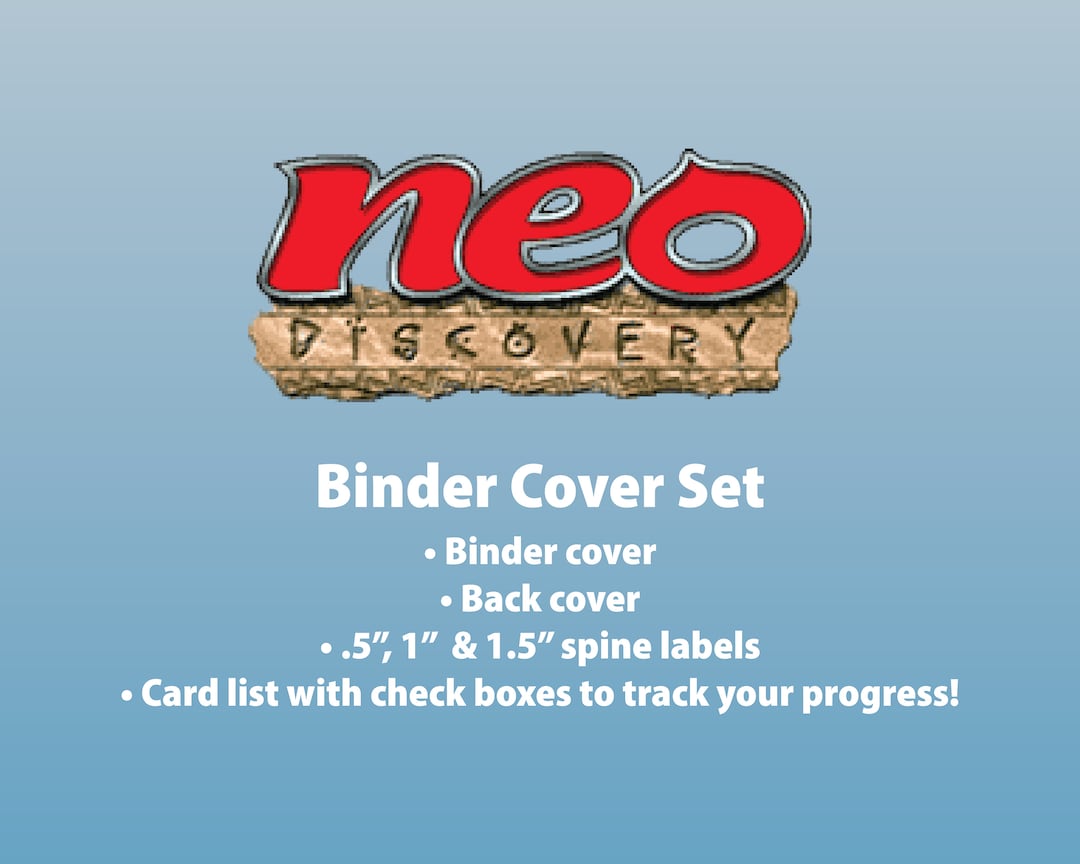 Neo Genesis | Neo Discovery - Binder Label Collection - Cover, Back ...