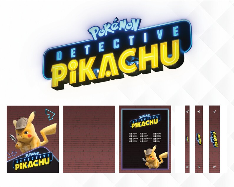 Sun & Moon | Detective Pikachu - Binder Label Set - Cover, Back Cover ...