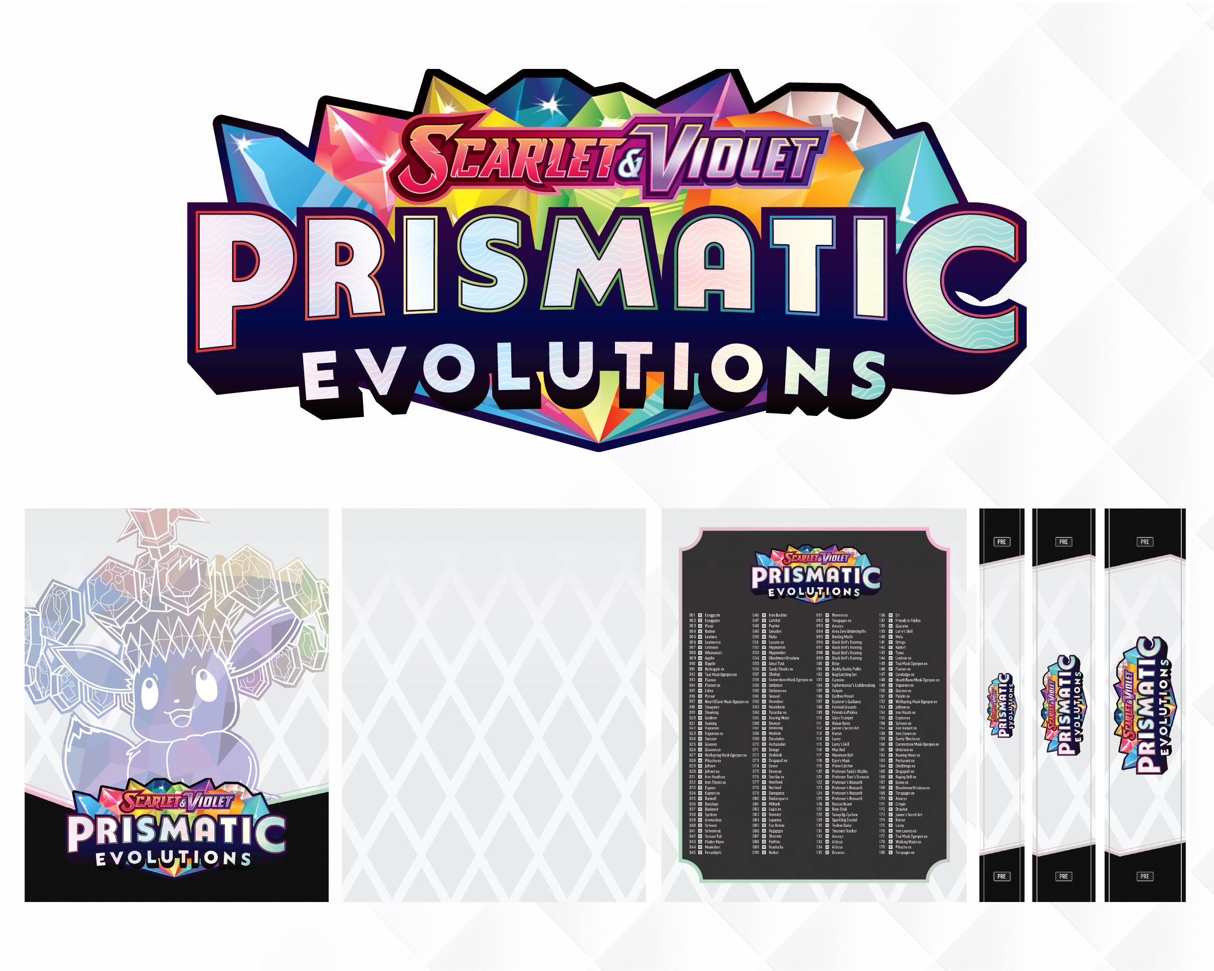 Scarlet & Violet | Prismatic Evolutions - Binder Label Collection ...