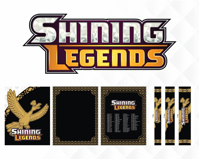 Sun & Moon | Shining Legends - Binder Label Set - Cover, Back Cover ...