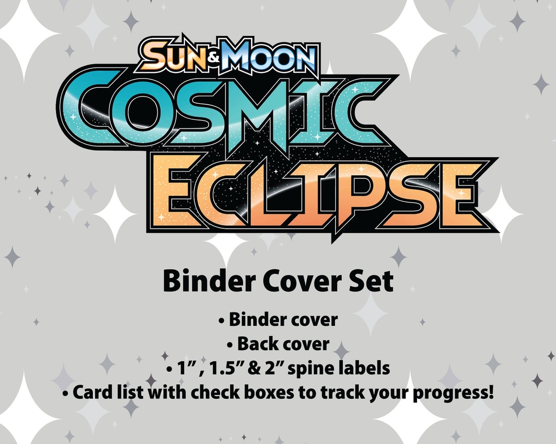 Sun & Moon | Cosmic Eclipse - Binder Label Set - Cover, Back Cover ...