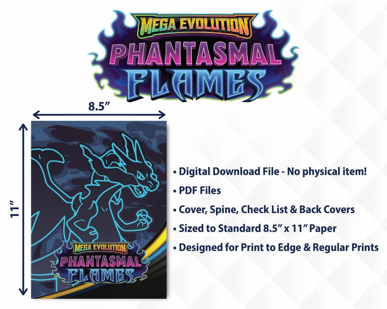 Mega Evolution | Phantasmal Flames - Binder Label Collection - Cover ...