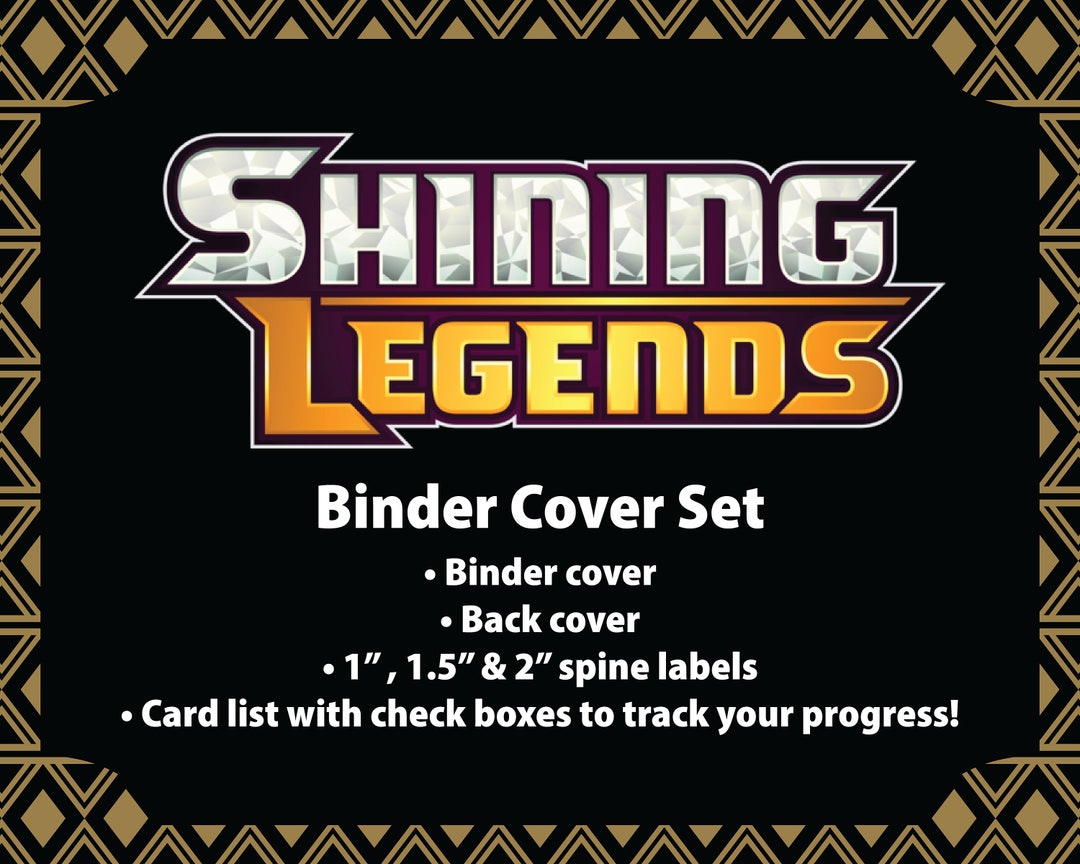 Sun & Moon | Shining Legends - Binder Label Set - Cover, Back Cover ...