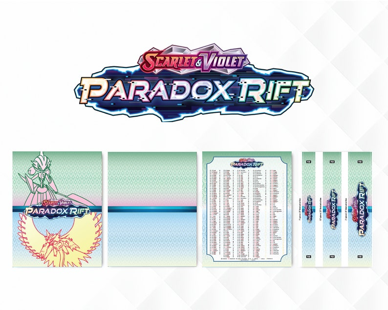 Scarlet & Violet | Paradox Rift - Binder Label Set - Cover, Back Cover ...