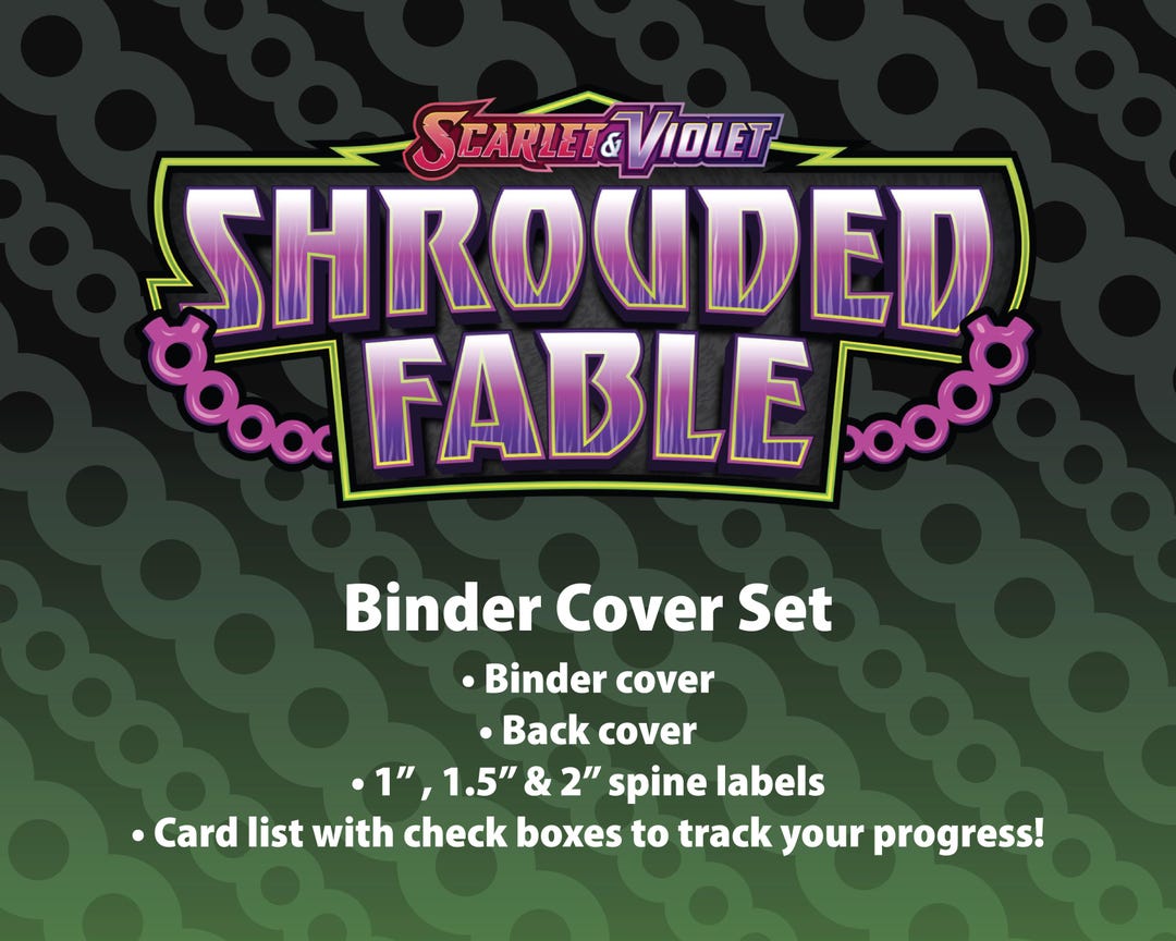 Scarlet & Violet | Shrouded Fable - Binder Label Collection - Cover ...