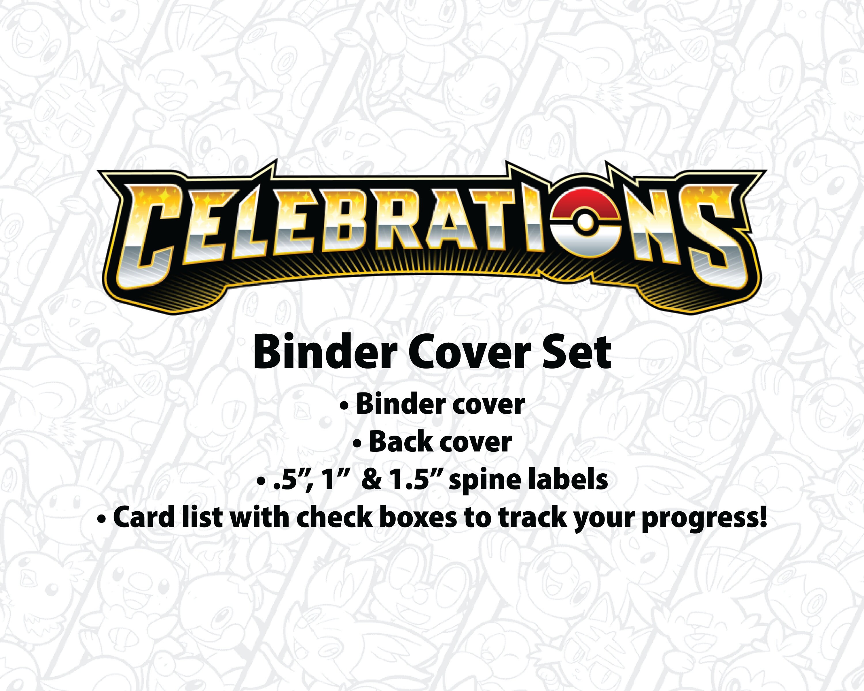 Sword & Shield | Celebrations - Binder Label Collection - Cover, Back ...