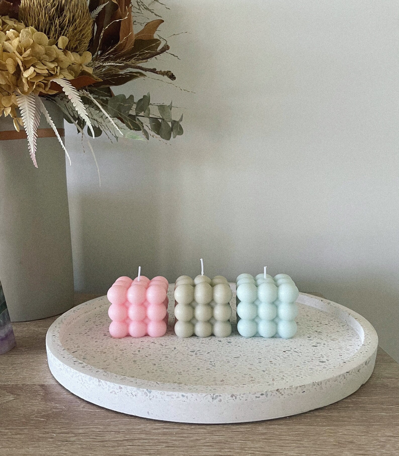 Bubble Candle Cube Bubble Pillar Candle Australian Candle - Etsy