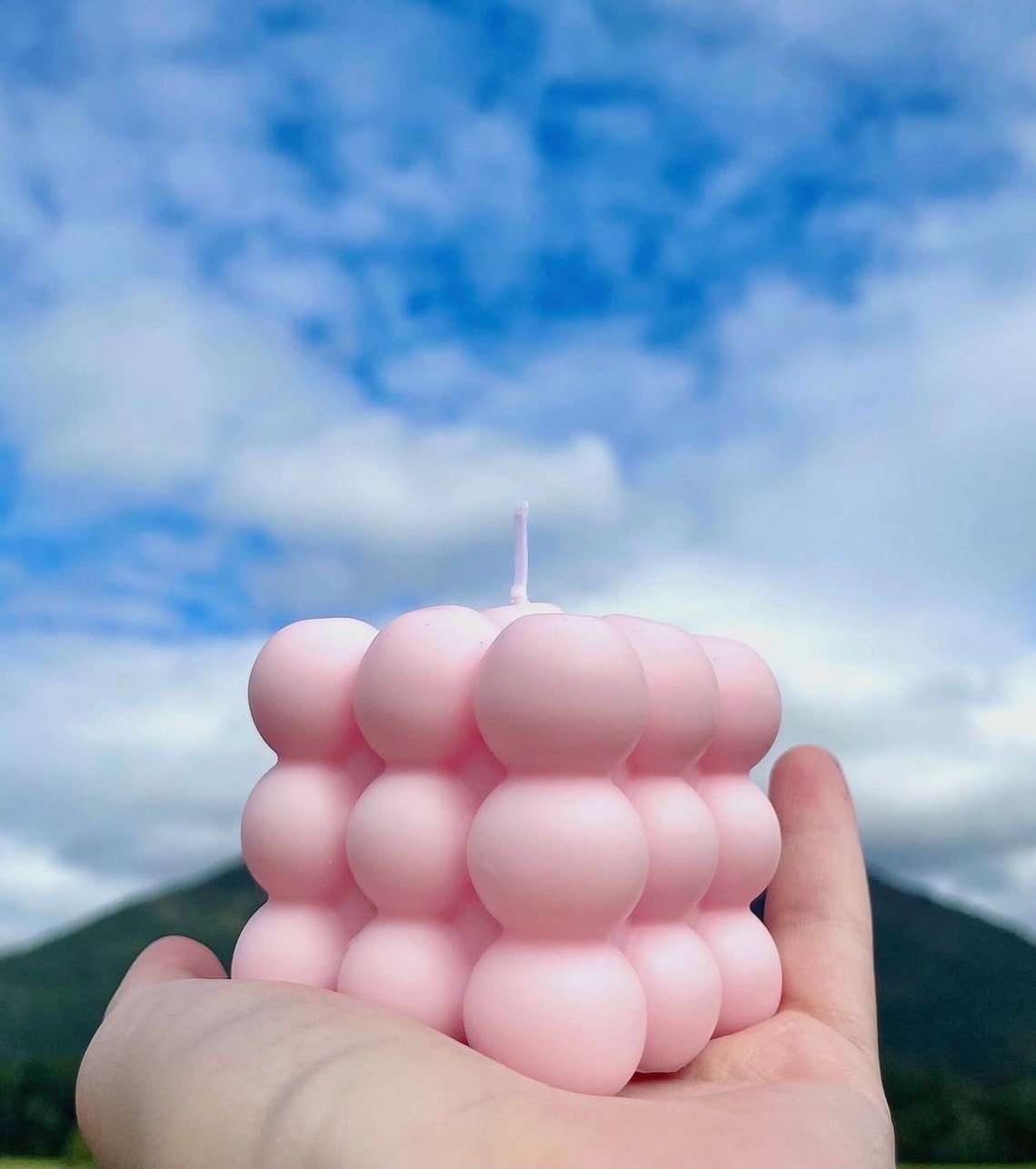 Bubble candle cube bubble pillar candle Australian candle | Etsy