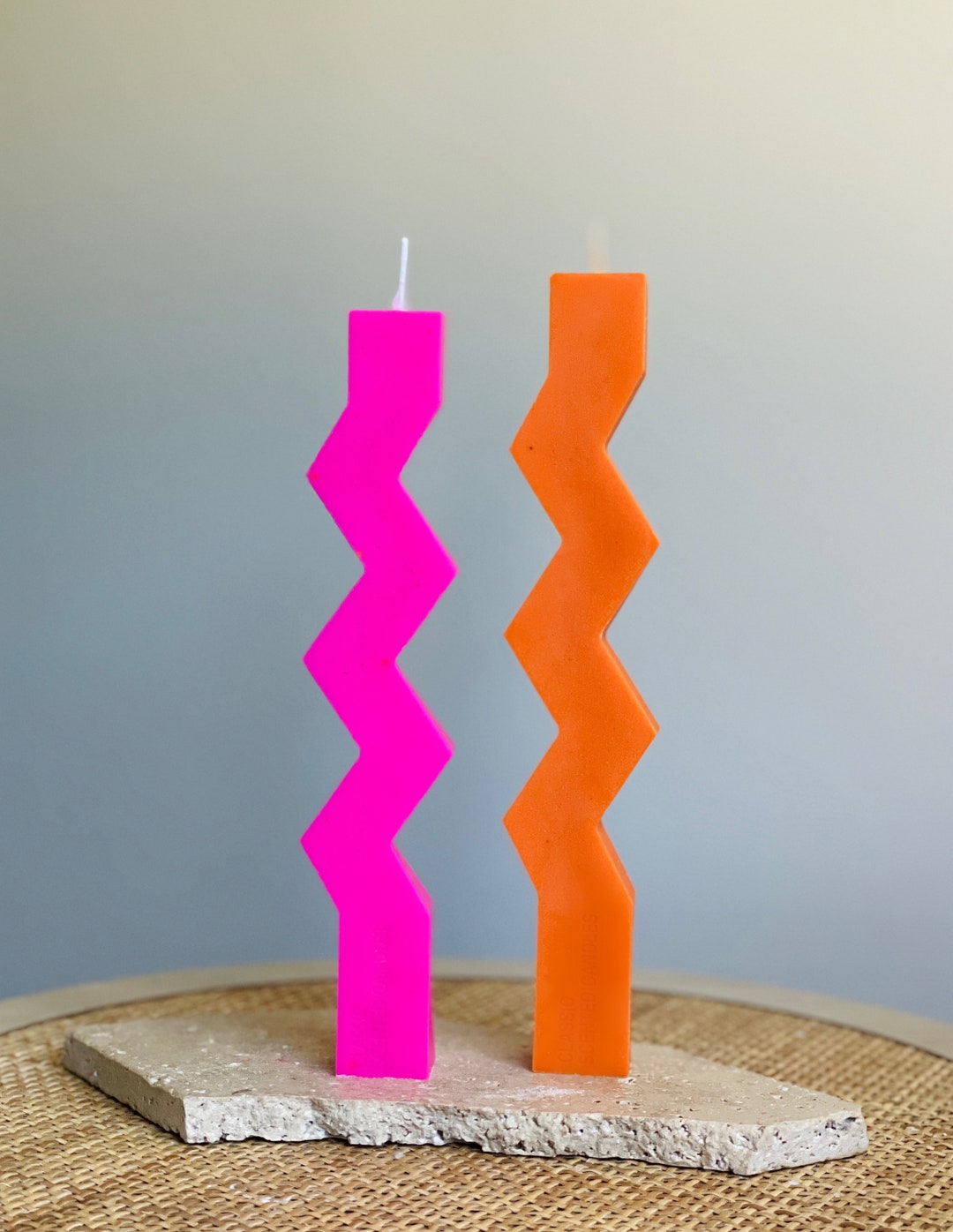 Zig Zag Candle, Taper Candles, Event Decor, Taper Candle Pink, Party Decorations, Coloured ...