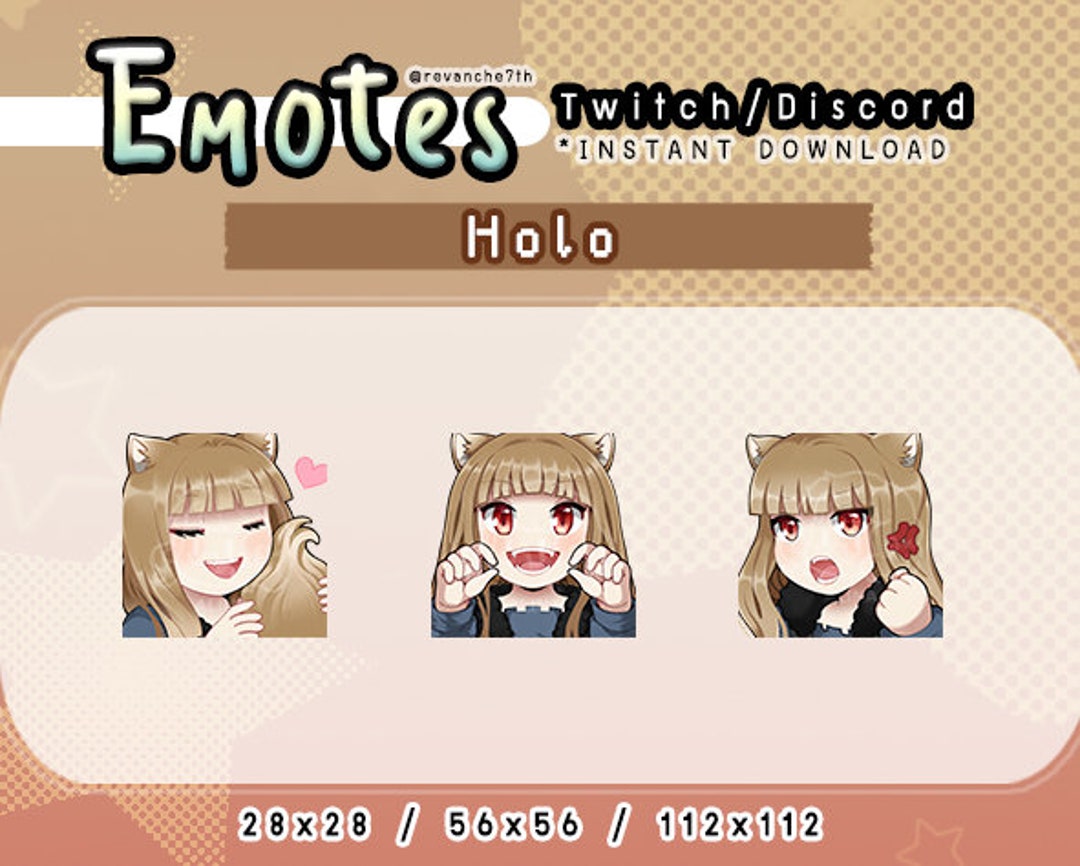 Holo Spice Wolf Meme Emotes P2U SET (twitch / Discord / Youtube ...