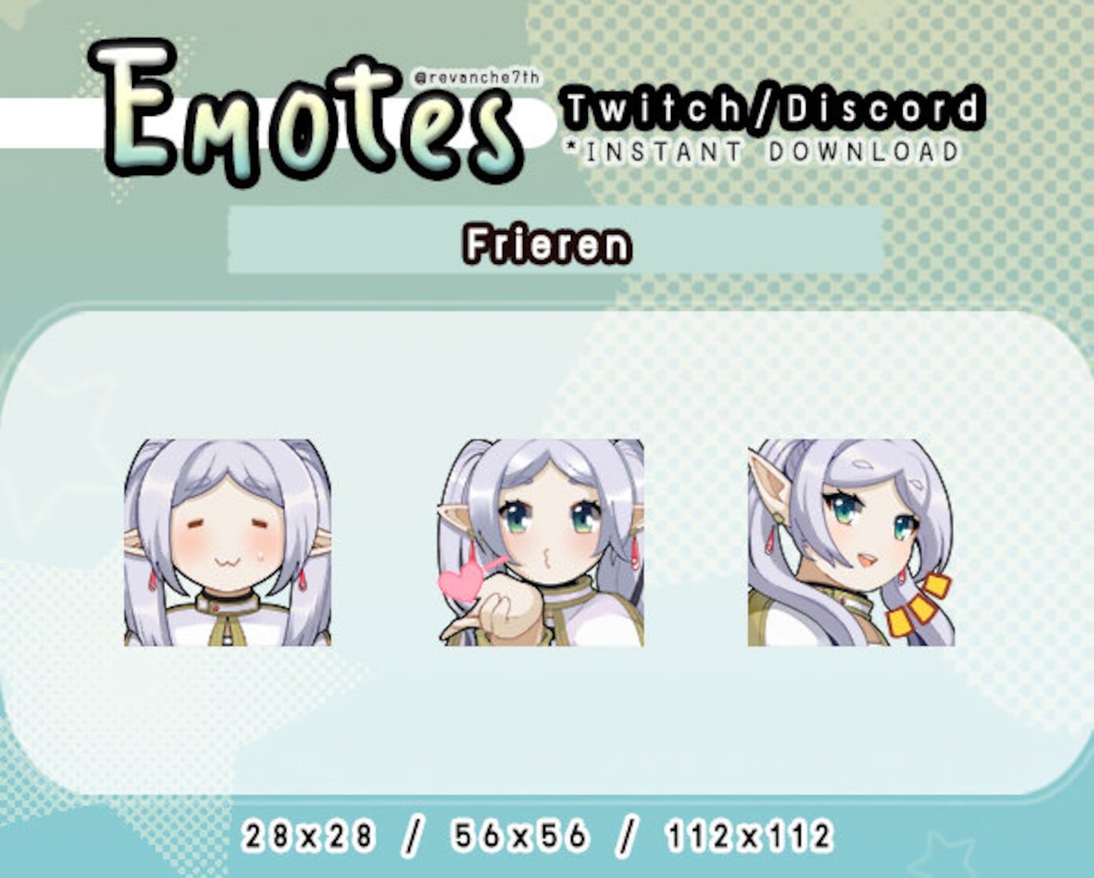 Frieren Meme Emotes P2U SET #1 (twitch / Discord / Youtube / Profile ...