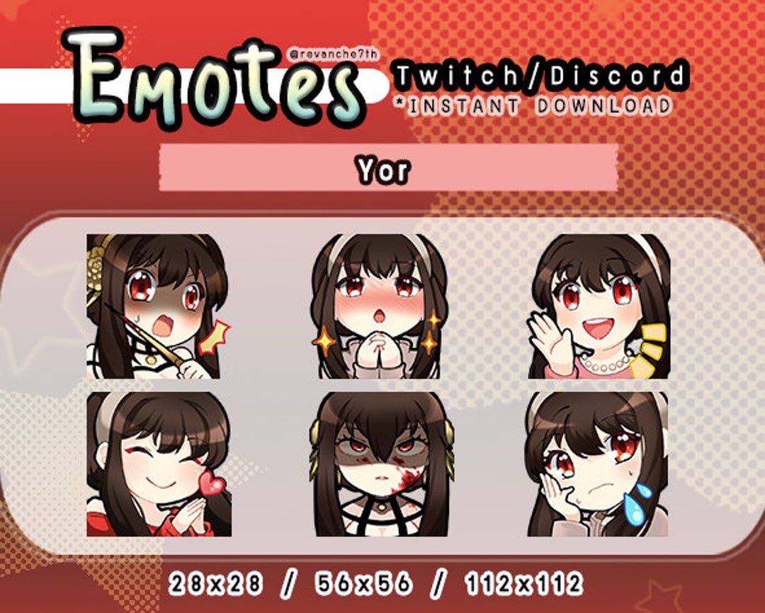 Yor Meme Emotes P2U SET ( Twitch / Discord / Youtube / Community ...