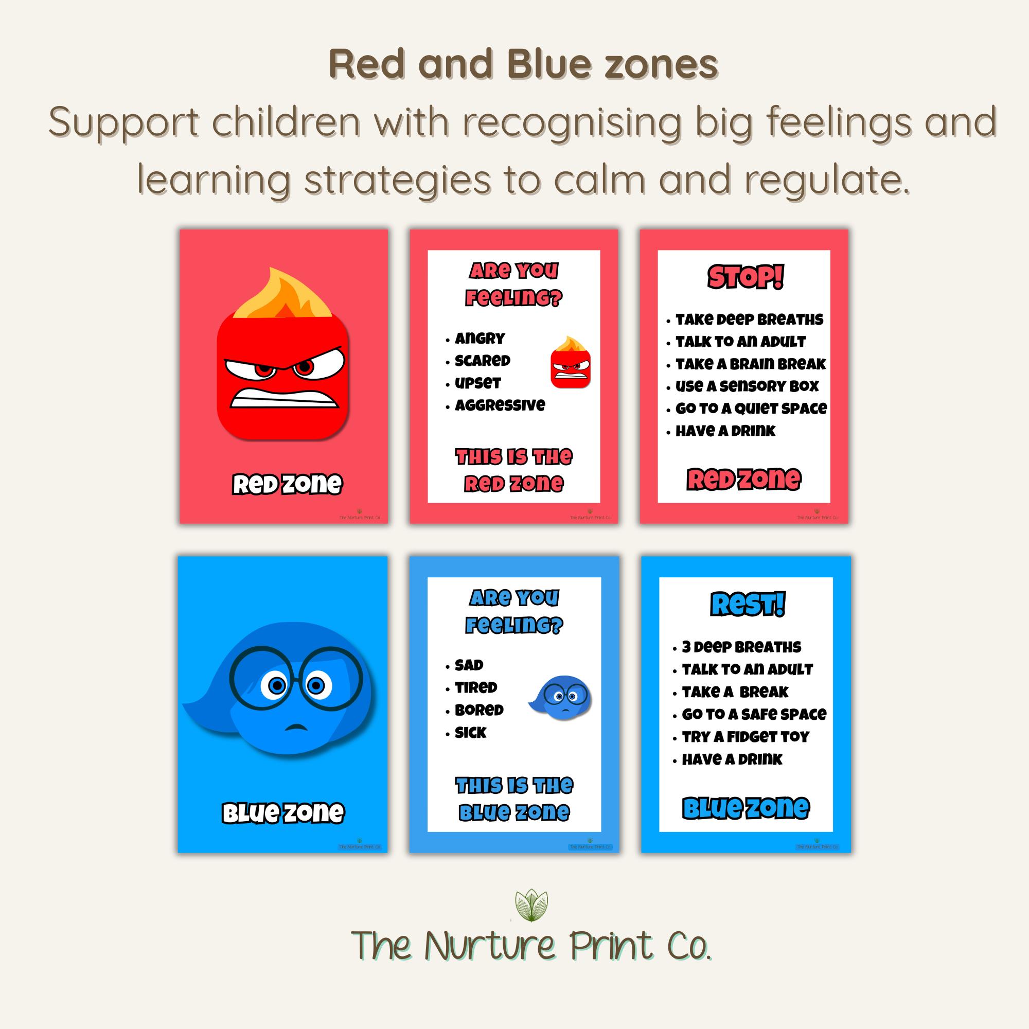Inside Out Inspired Zones of Regulation Chart | Emotional Support ...
