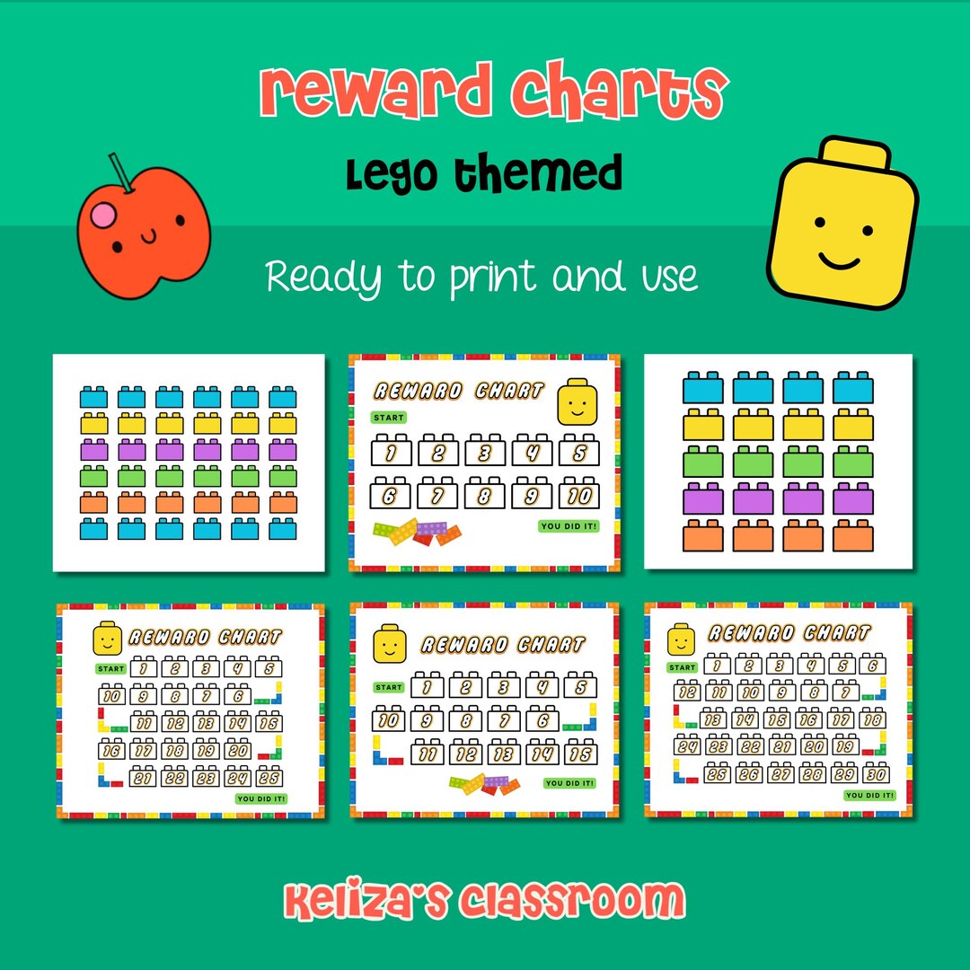Lego-themed Reward Chart – Motivational & Fun Behaviour/goal Tracker ...