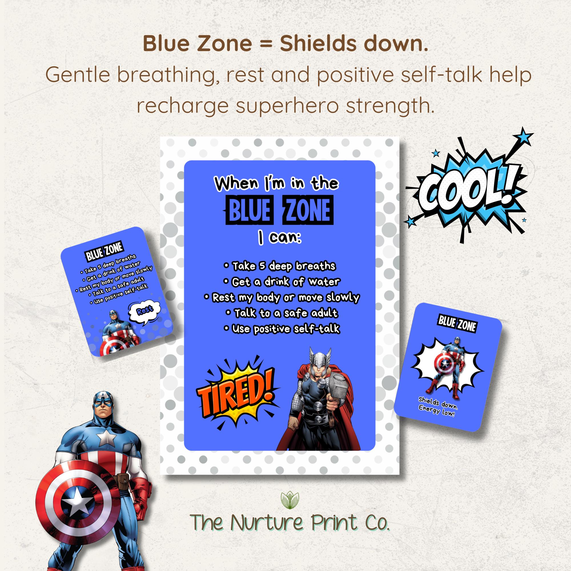 Superhero Zones of Regulation Pack | Emotional Regulation Posters ...