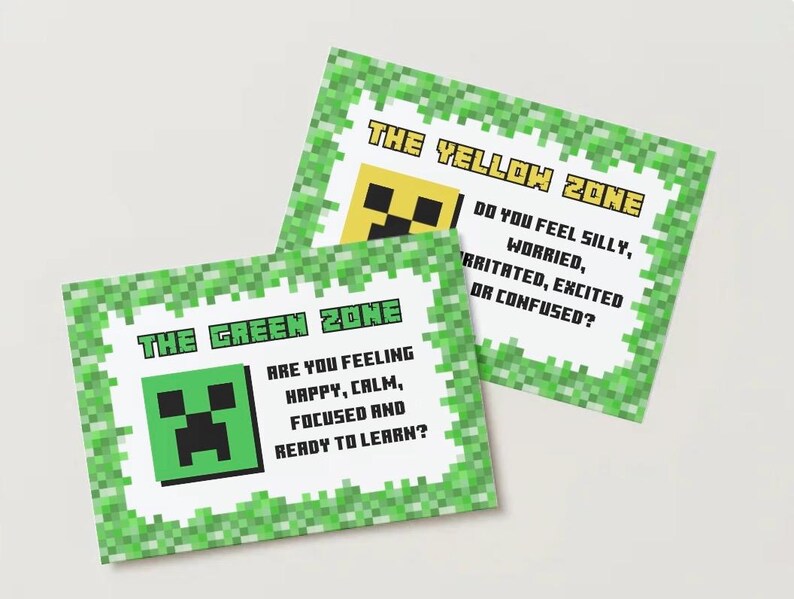 Minecraft Zones of Regulation - Etsy Australia