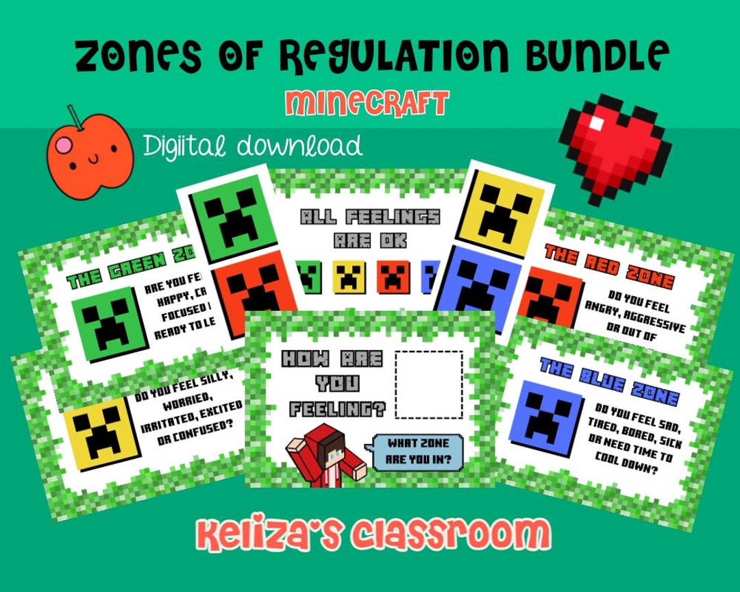 Minecraft Zones of Regulation - Etsy Australia