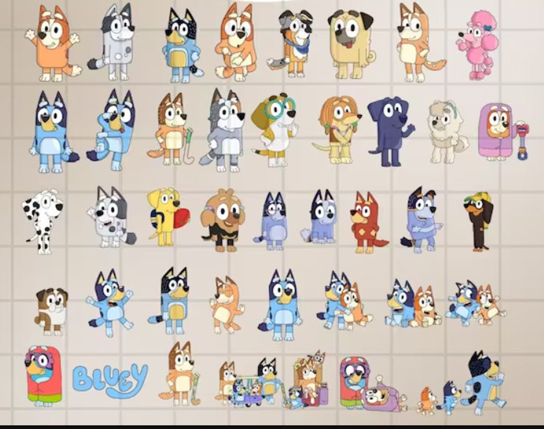 NEUE Mega Bluey Bundle Png Bluey Family Bundle Bluey Alle - Etsy.de