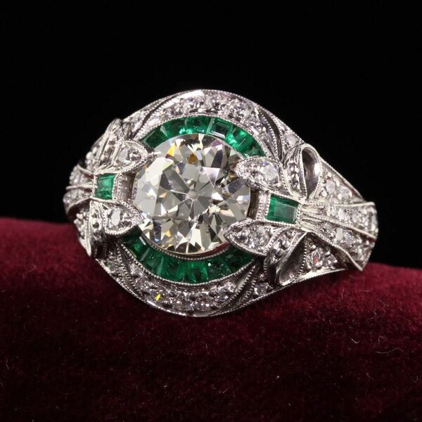 Silver Art Deco Ring - Etsy
