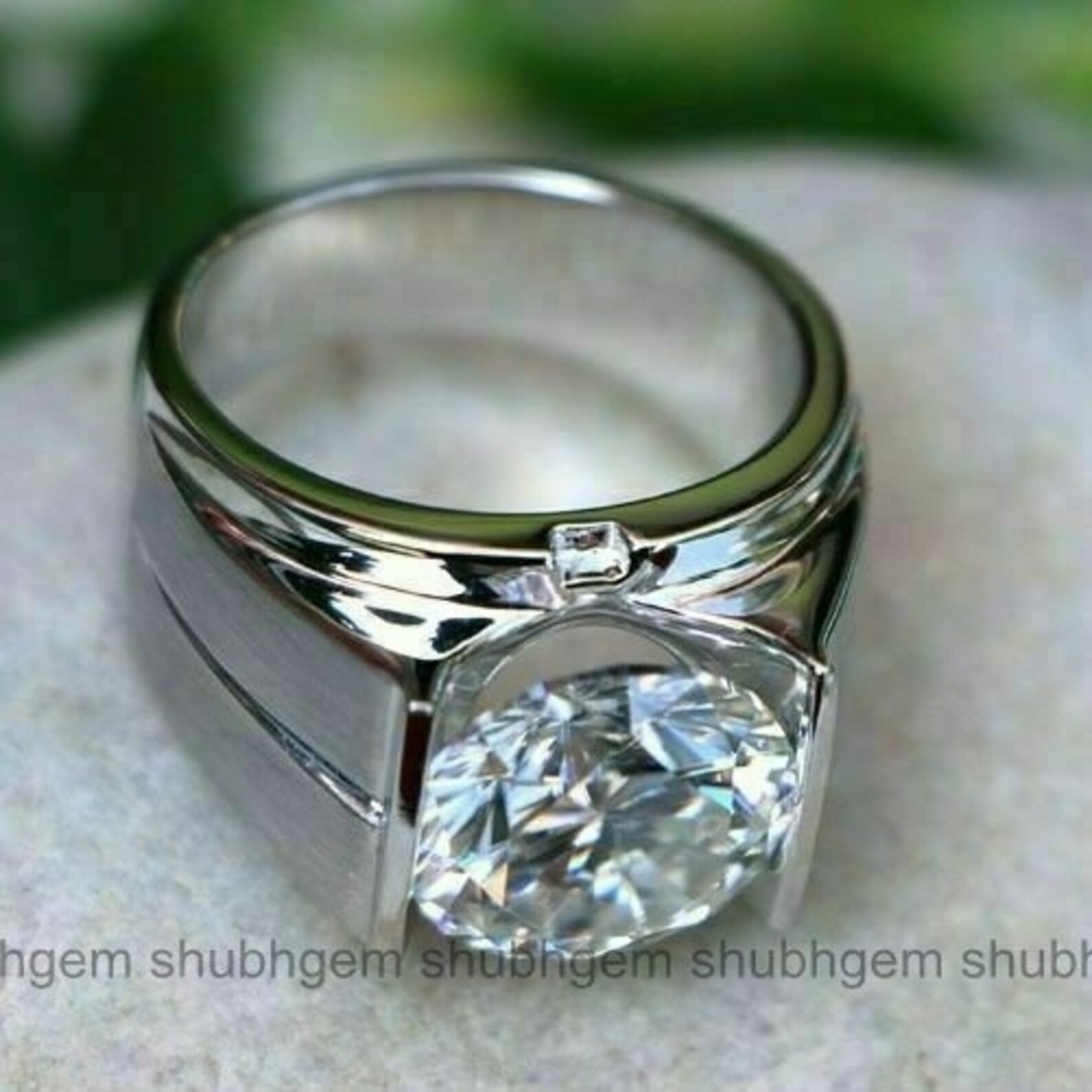 Classic Men's Solitaire Ring Men's Wedding Ring - Etsy