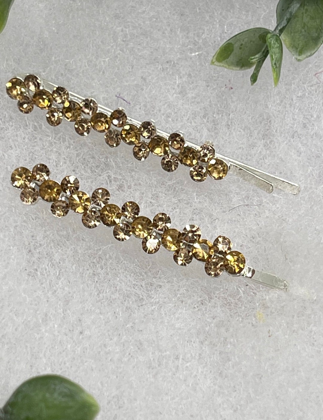 2 Stück Gold Kristall Strass Bobby pin Haarnadeln Set ca - Etsy.de