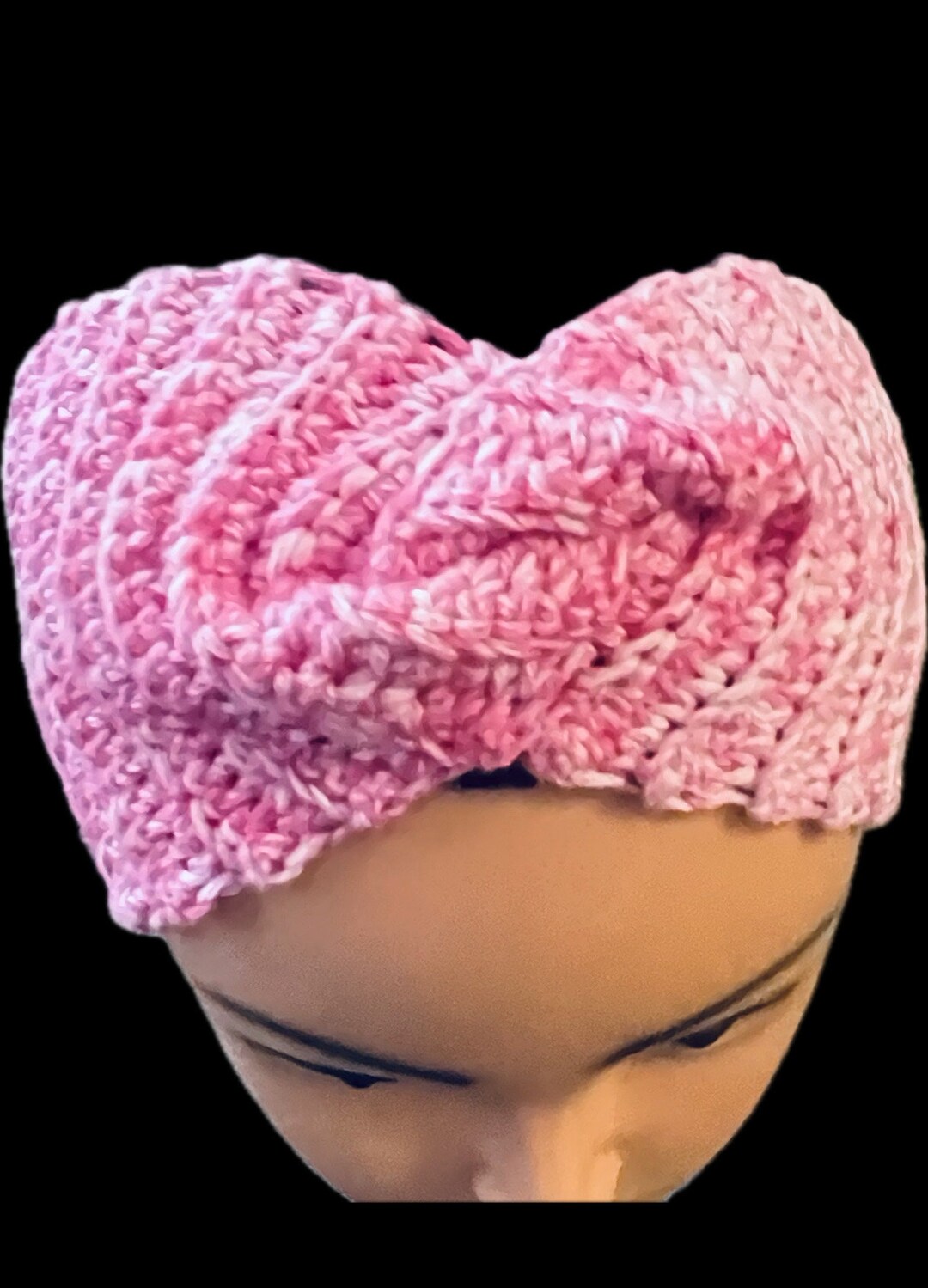 Pink White Multi Twisted Crocheted Head Ear Warmers Holiday Gift ...